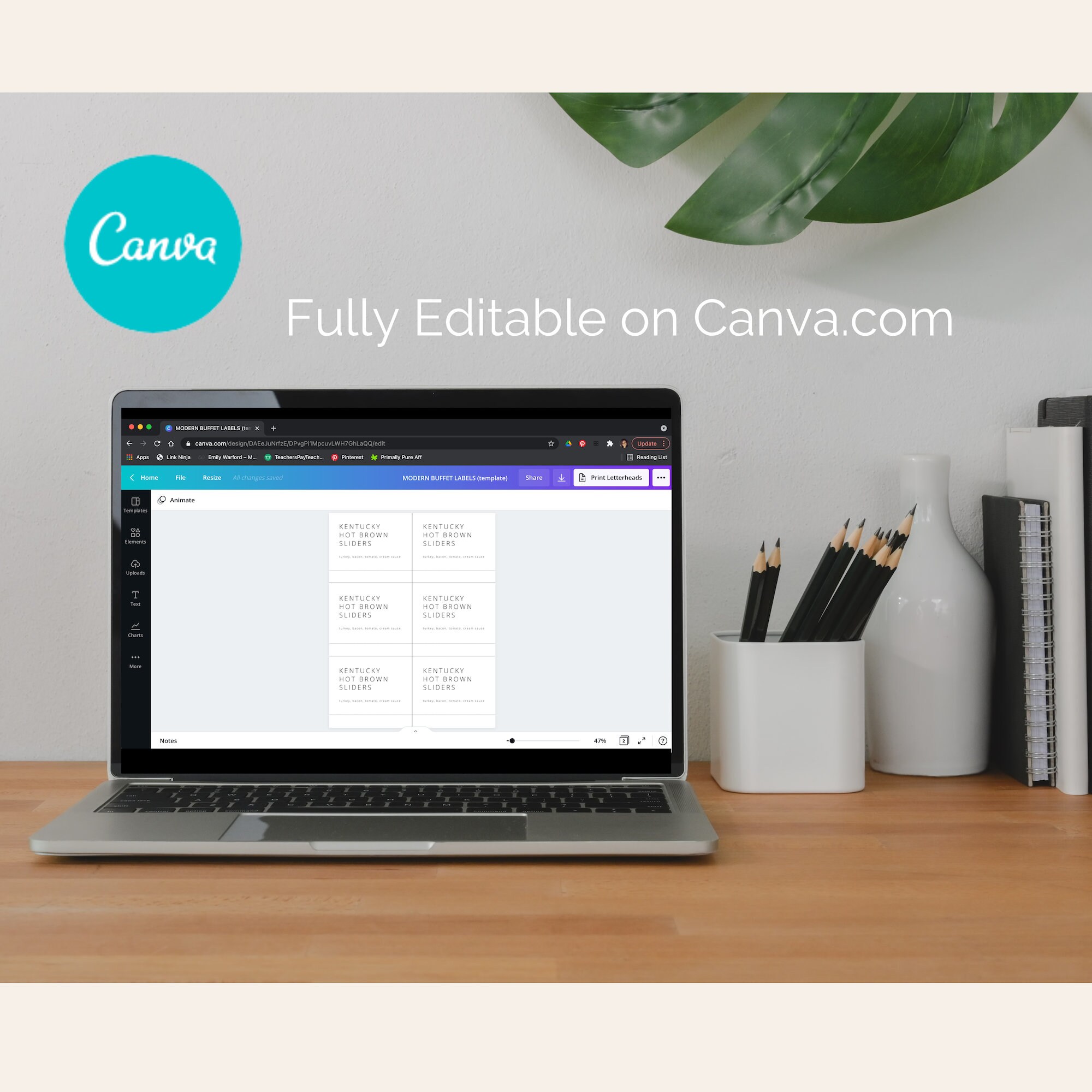 Editable Modern Food Labels - Etsy