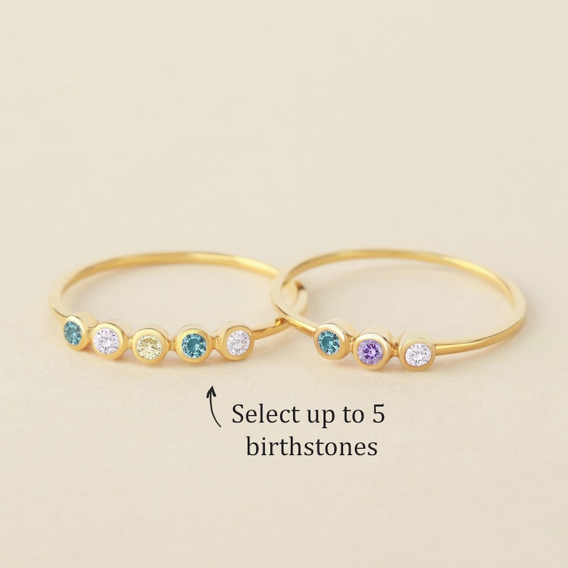 Birth Stone Ring - Etsy