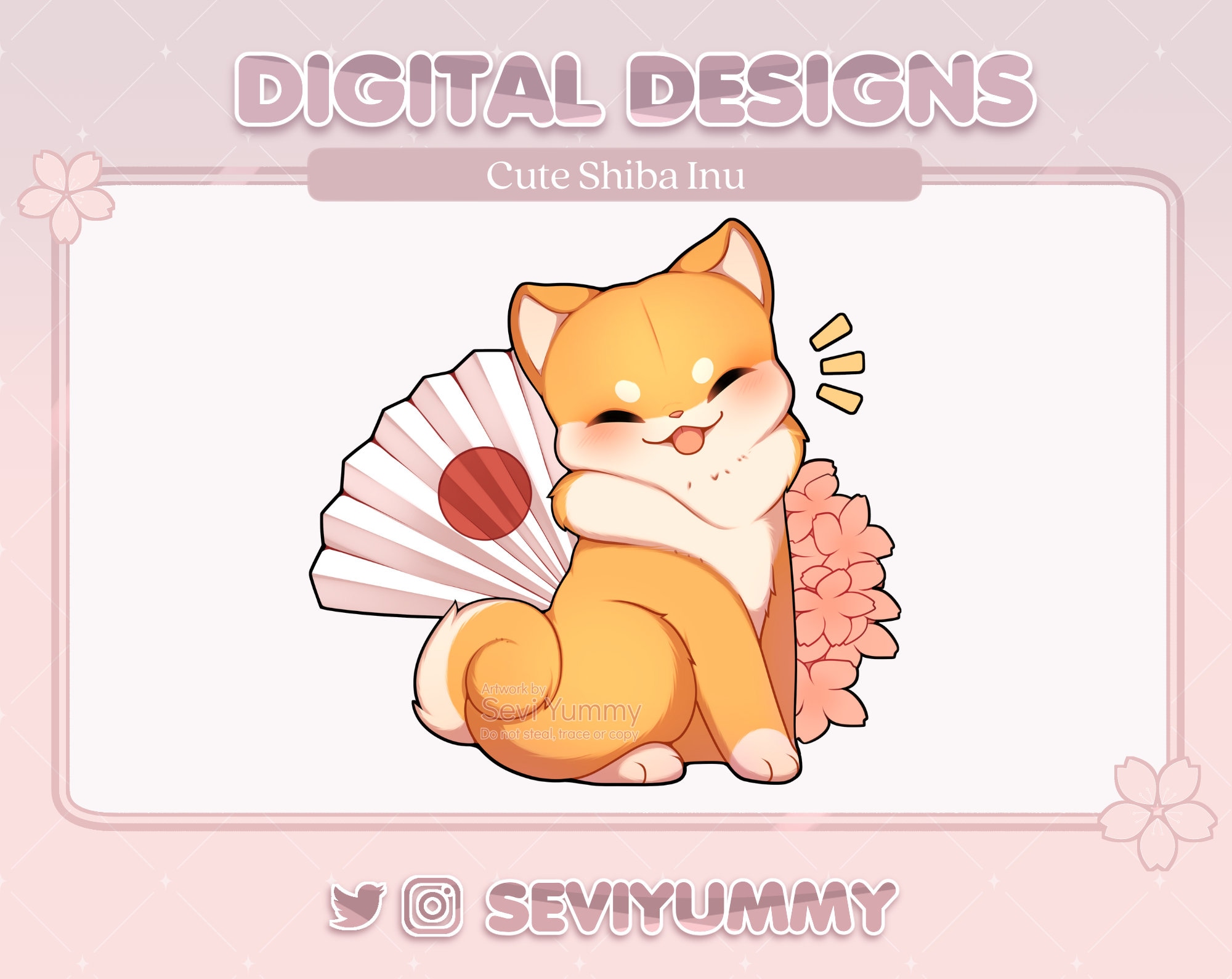 Cute Shiba Inu Digital Asset Instant Download for Personal - Etsy