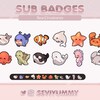 6 Twitch Sub Badges Bee Honey Pretty Kawaii Cute Stream - Etsy