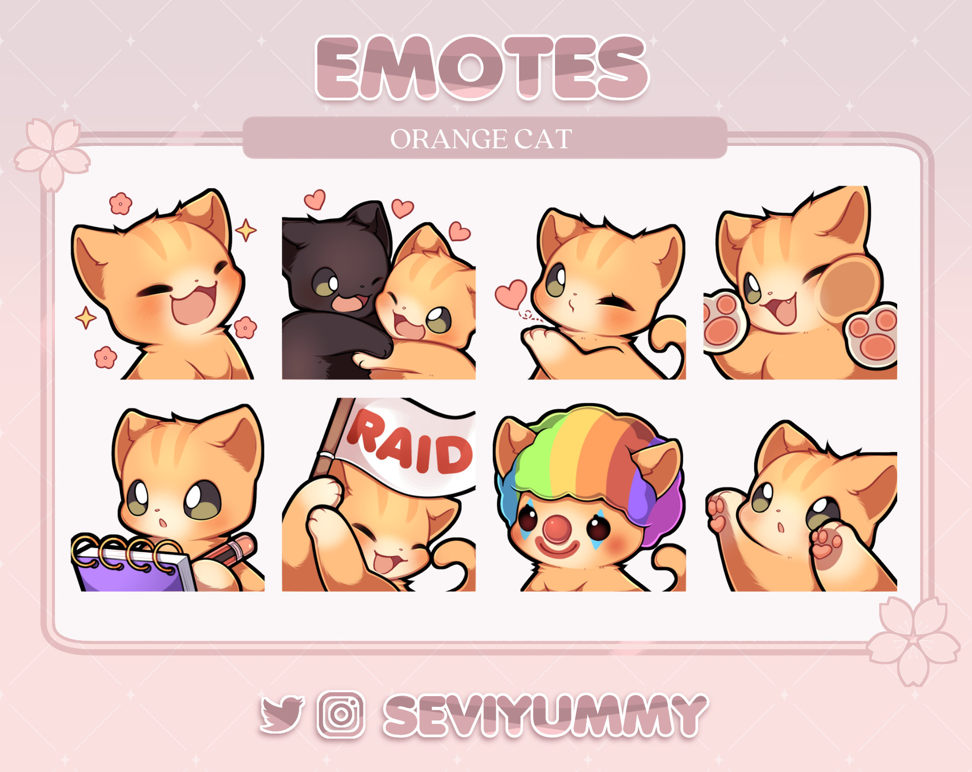 Lindos Emoticonos de Gato Blanco Twitch/Discord Kawaii Kitty Neko - Etsy España
