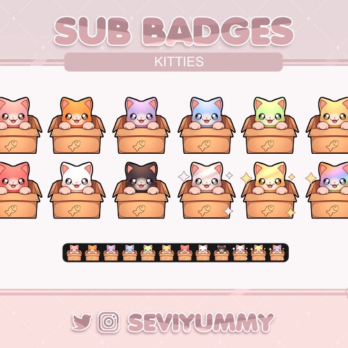 12 Twitch Sub Badges Sheep Animal Pretty Kawaii Cute - Etsy