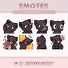 Cute Black Dog Emotes (twitch/discord) - Kawaii - Dog - Wolf - Etsy