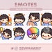 Cute Black Dog Emotes twitch/discord Kawaii Dog Wolf - Etsy
