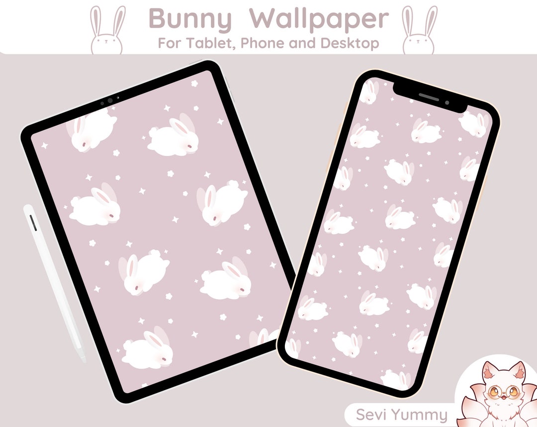 Bunny Wallpaper - Desktop, Tablet, Phone, Ipad, Cute, Kawaii, Aesthetic ...
