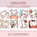 Cute White Dog Emotes (twitch/discord) - Kawaii - Dog - Wolf - Etsy