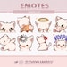 Cute Black Dog Emotes twitch/discord Kawaii Dog Wolf - Etsy
