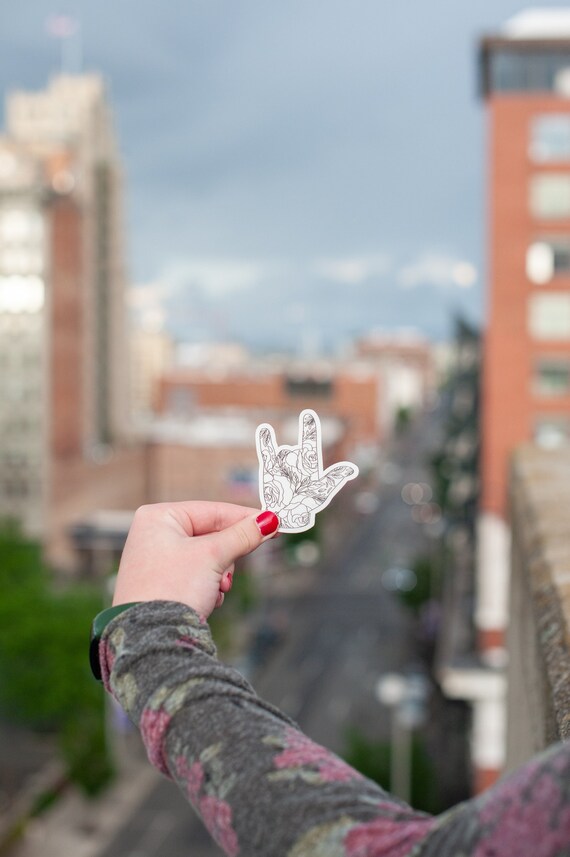 ILY Sign Language Sticker - Etsy