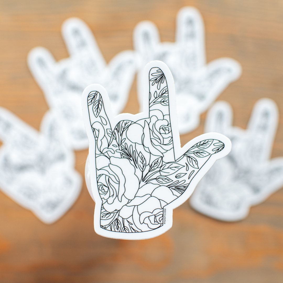 ILY Sign Language Sticker - Etsy