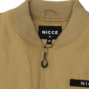 Nicci Mens Camel Brown Quilted Full Zip Meru Bomber Jacket | Designer ...