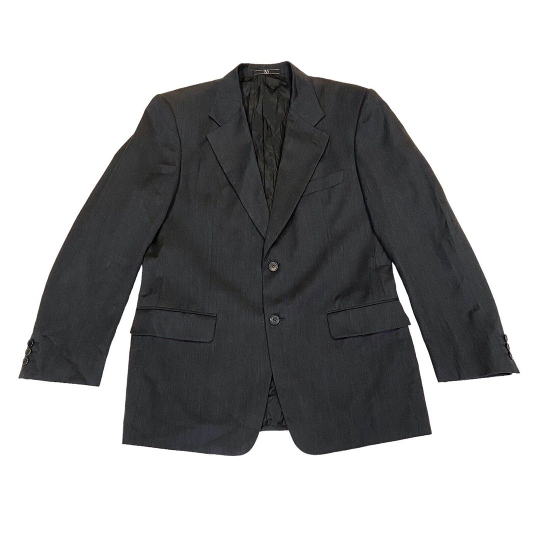 Valentino Blazer Jacket | Vintage High End Luxury Designer Dark Grey ...