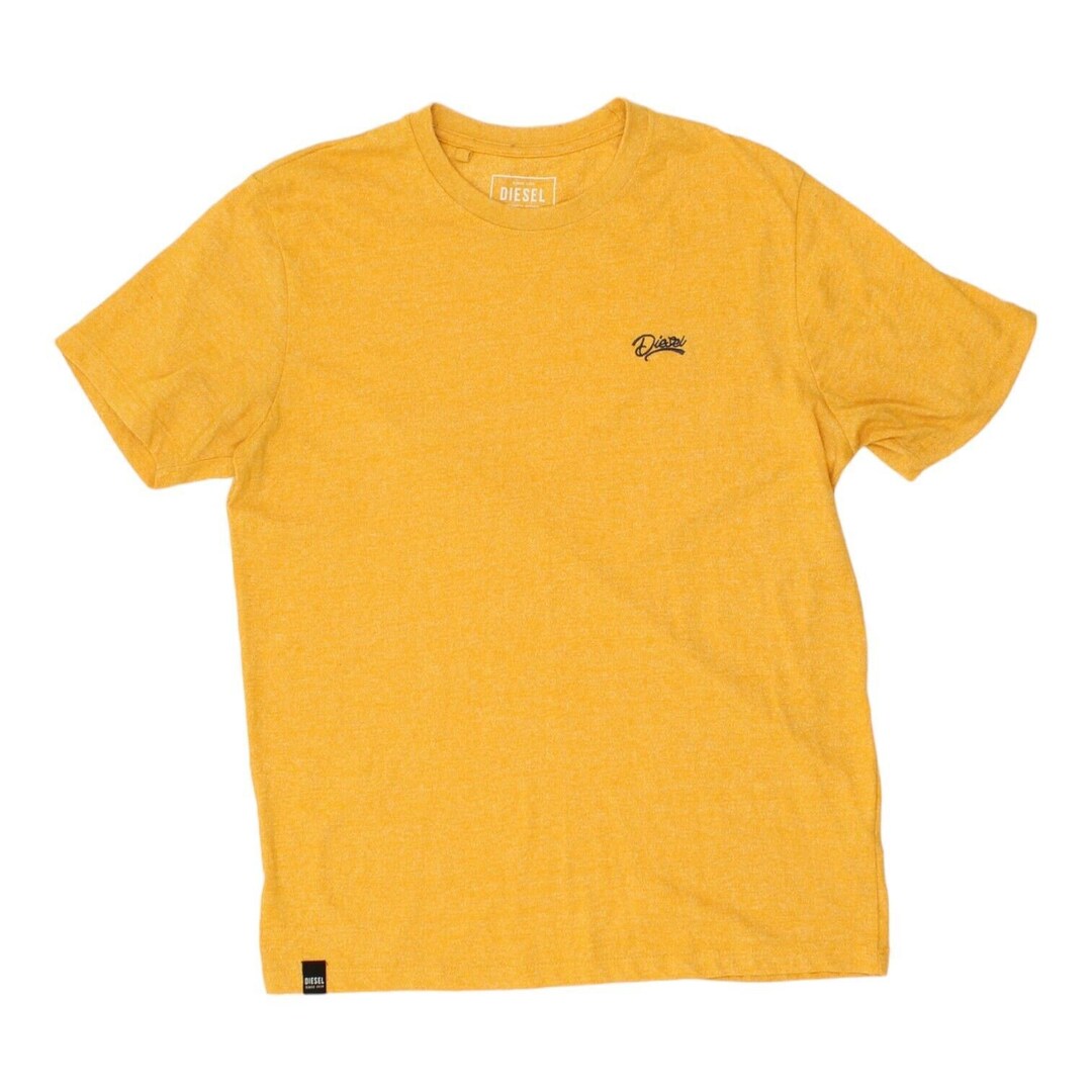 Diesel Mens Yellow Crew Neck Small Logo Tshirt | Vintage High End ...