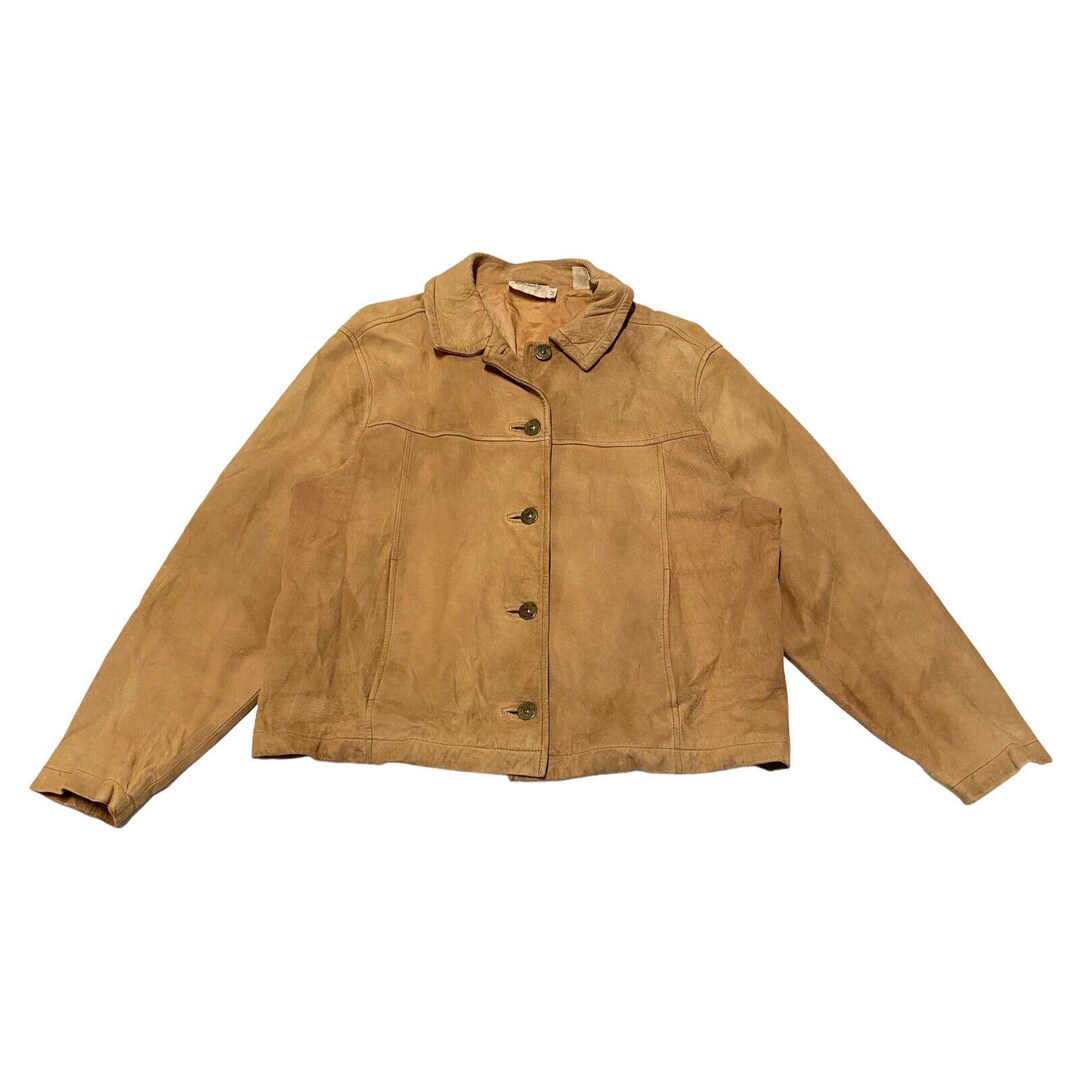 Timberland Suede Leather Jacket | Vintage Womens Designer Tan Brown VTG ...