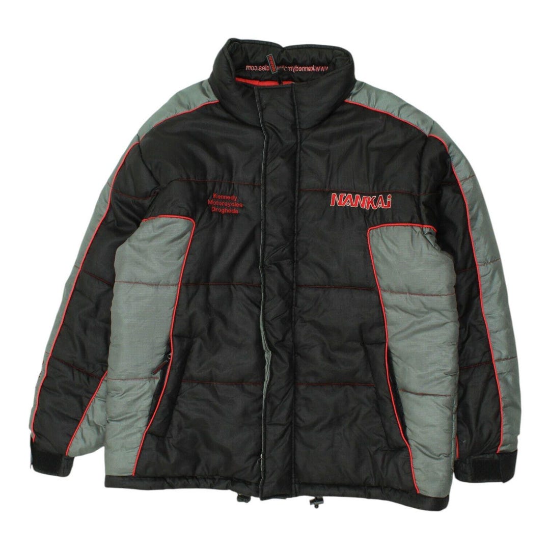 Akito Racing Puffer Jacket | Vintage Mens Casual Padded Motorcycle ...