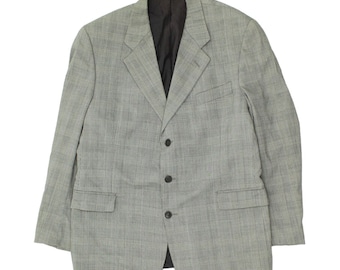 Vintage 80s CHRISTIAN DIOR Herringbone Stipe Wool Double Vintage 80s CHRISTIAN DIOR Herringbone Stipe Wool Double