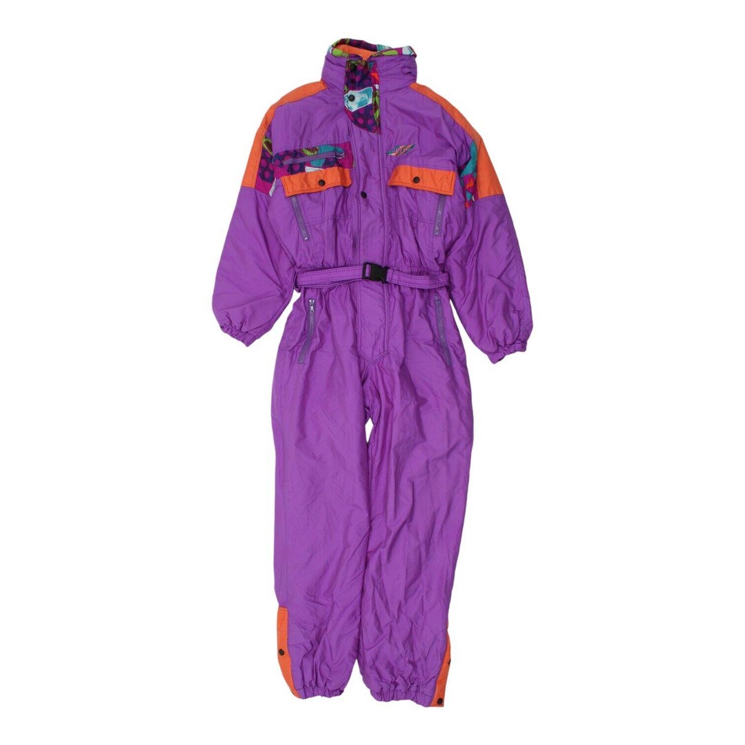 Brugi Mens Purple Funky Ski Suit Vintage Retro Winter Sportswear ...