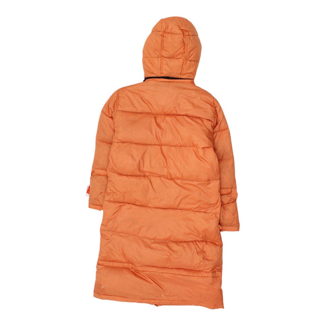 Bomb Boogie Mens Long Orange Hooded Puffer Coat Vintage Designer Padded ...