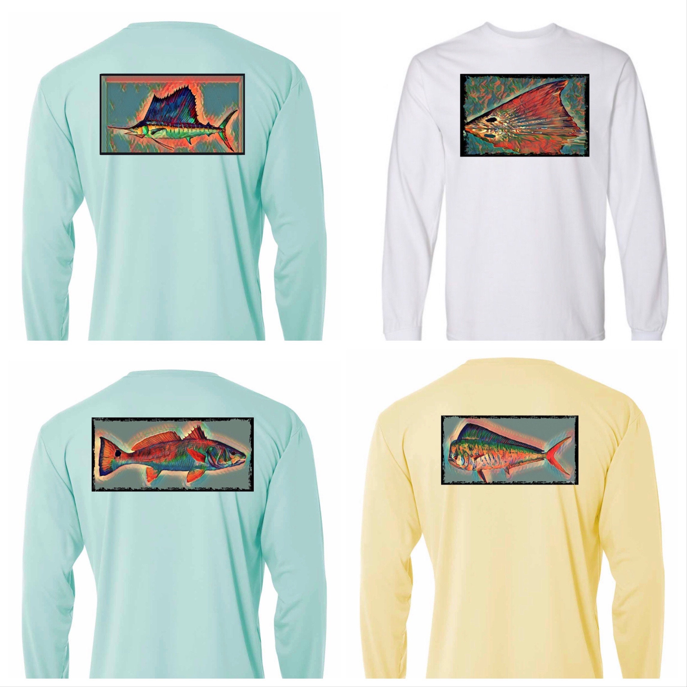 Redfish TShirt, Redfish Art t shirt , Redfish sportfishing tee shirts ...