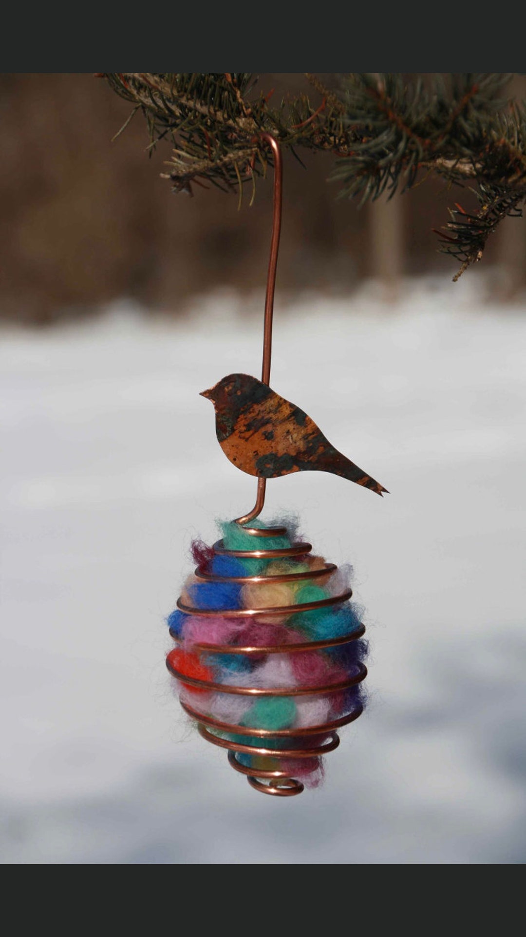 Handmade Copper Bird Nest Starter: Filled Nesting Material - Etsy