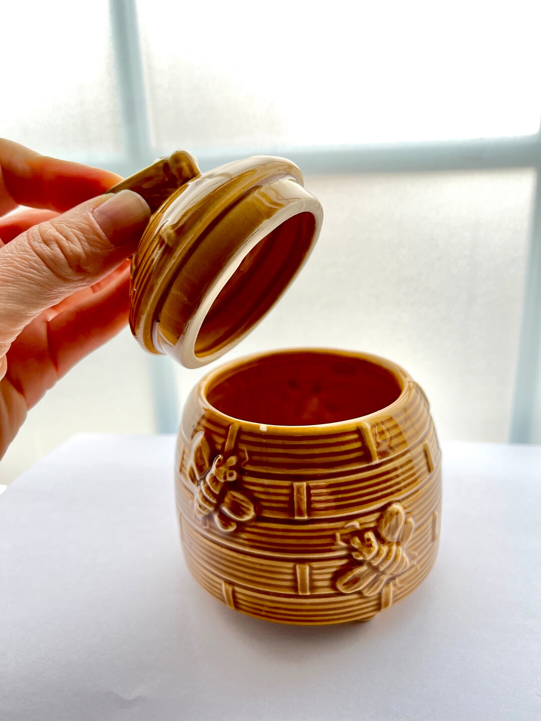 Mid-century Honey Bee Hive Pot Jar With Bees - Etsy