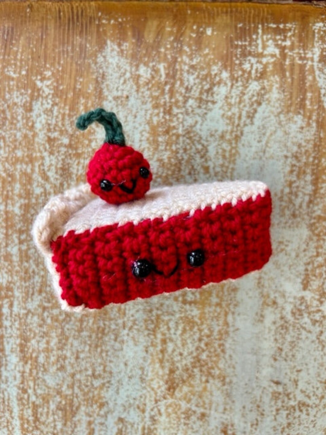 Crochet Cherry Pie Slice - Etsy
