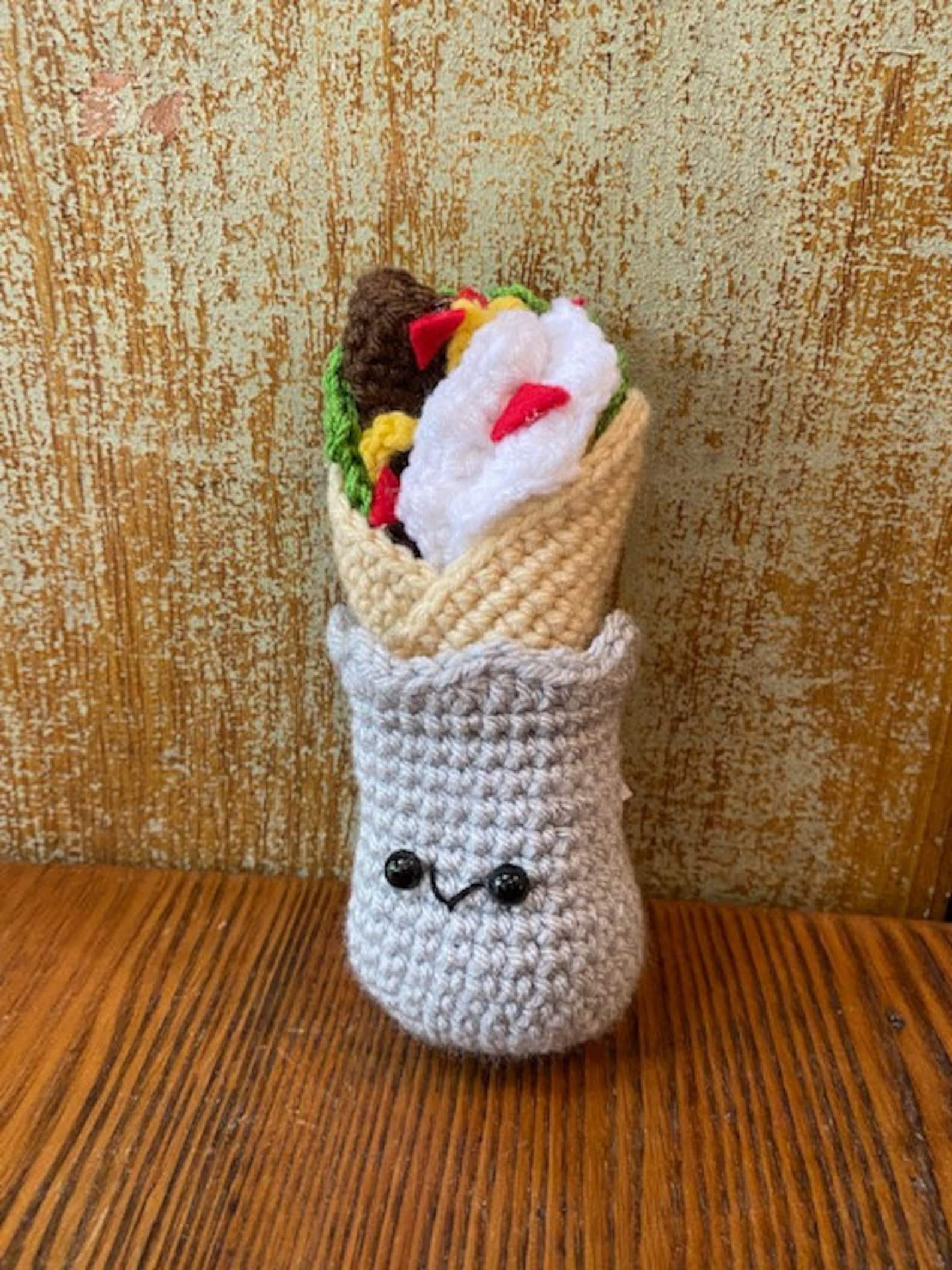 Handmade Crochet Burrito Plush Toy - Etsy