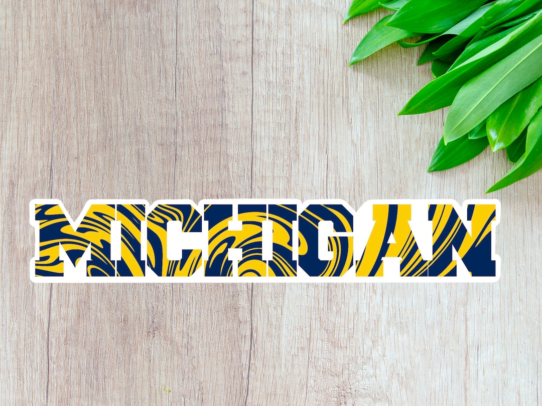 University of Michigan Sticker, U of M Sticker, U of M Wolverines, Gift ...