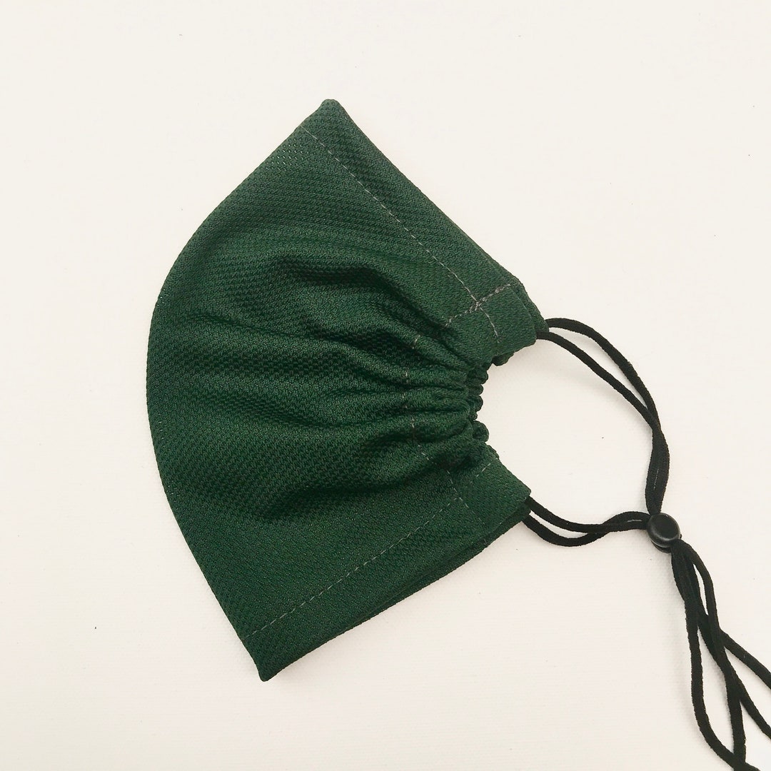 Green Athletic Mesh Mask / Single Layer Face Mask / Reusable and ...