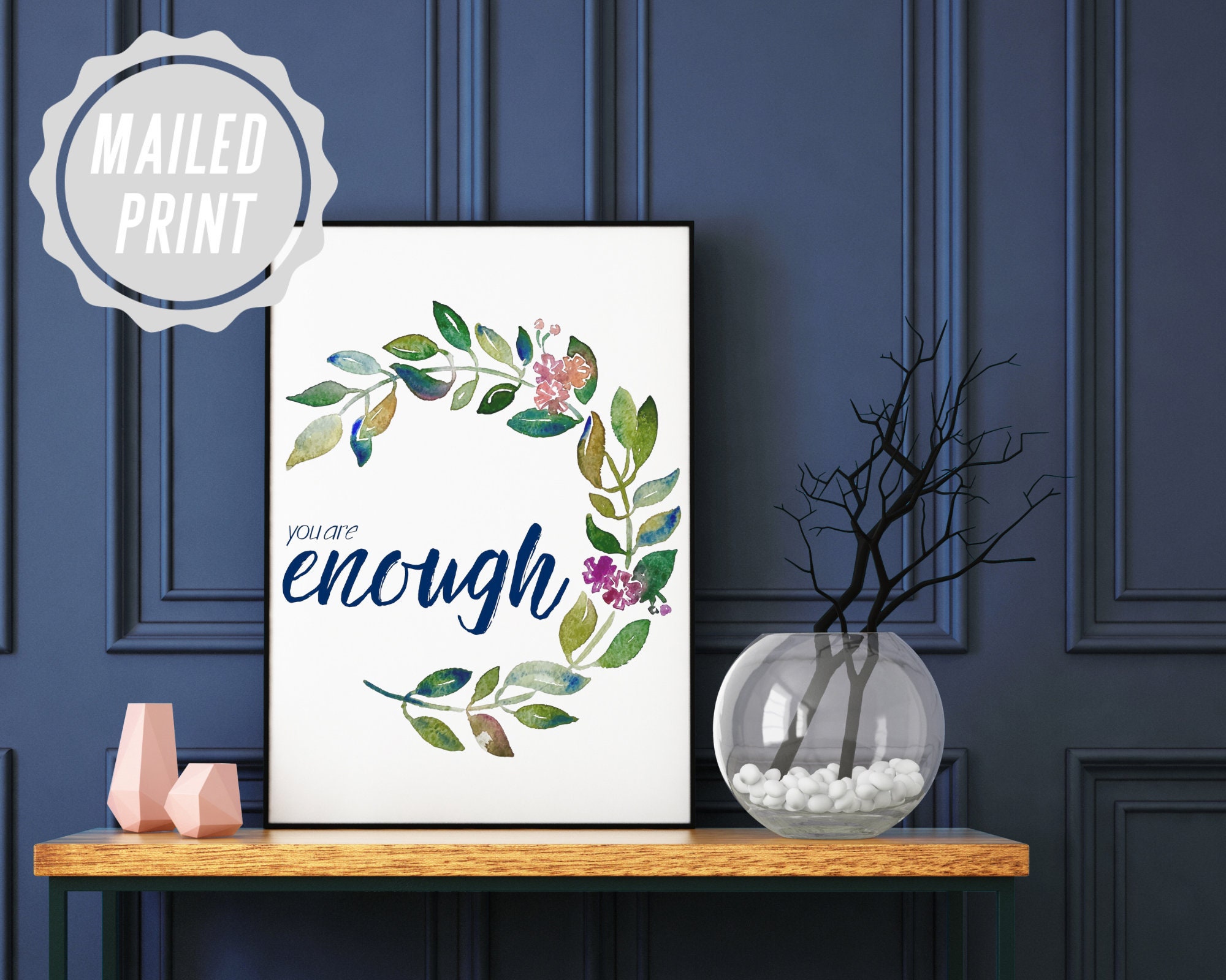 You Are Enough Printable Motivational Quote Print - Etsy
