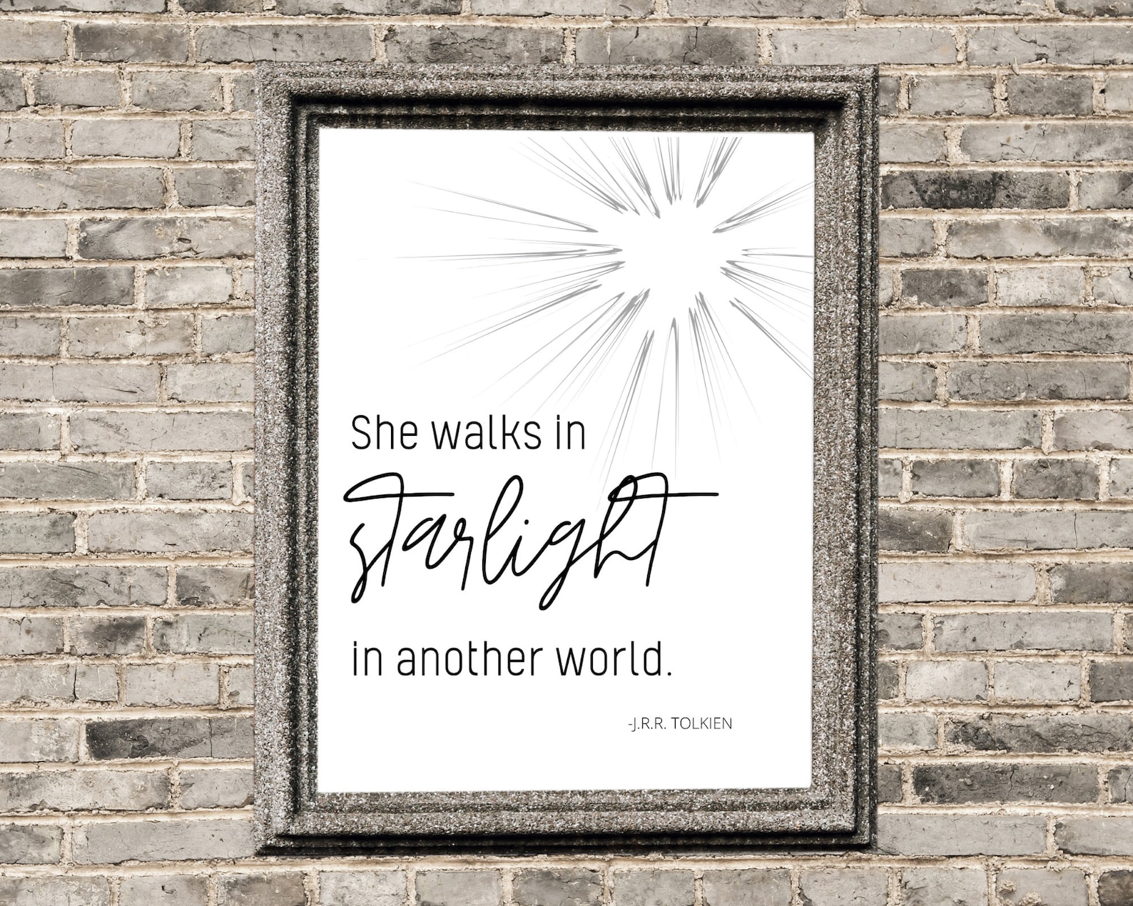 She Walks in Starlight in Another World J.R.R. Tolkien Quote, Tolkien ...