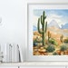 Desert Landscape PAINT by NUMBER Kit Cactus Flowers Sunset - Etsy