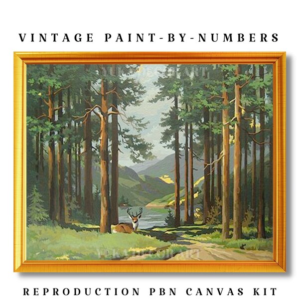 Paint by Number Deer - Etsy