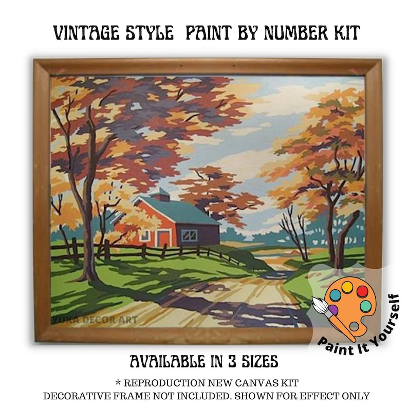 Autumn Inspired PAINT by NUMBER Kit for Adult DIY Nature | Etsy