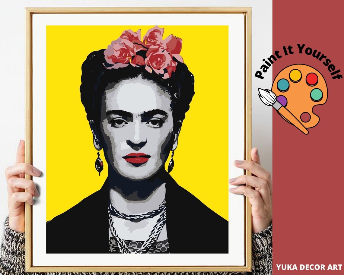 Frida Kahlo PAINT by NUMBERS DIY Kit for Adults mexican Diy | Etsy