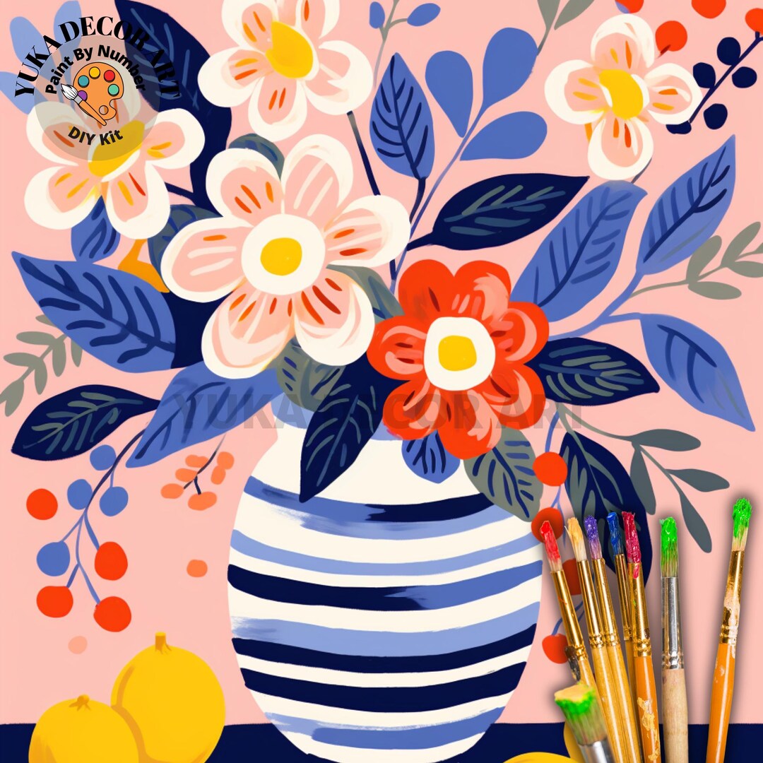 Matisse Inspired PAINT by NUMBER Kit Adult Painting Floral DIY by ...