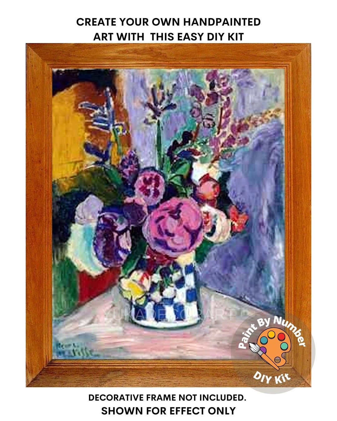 Henri Matisse PAINT by NUMBER Kit for Adults , Lavender Flowers in Vase ...