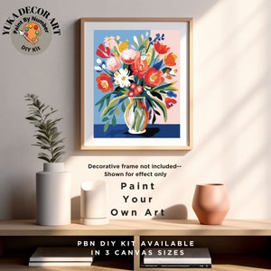 Matisse Flowers PAINT by NUMBER Kit for Adults vase Still Life DIY ...