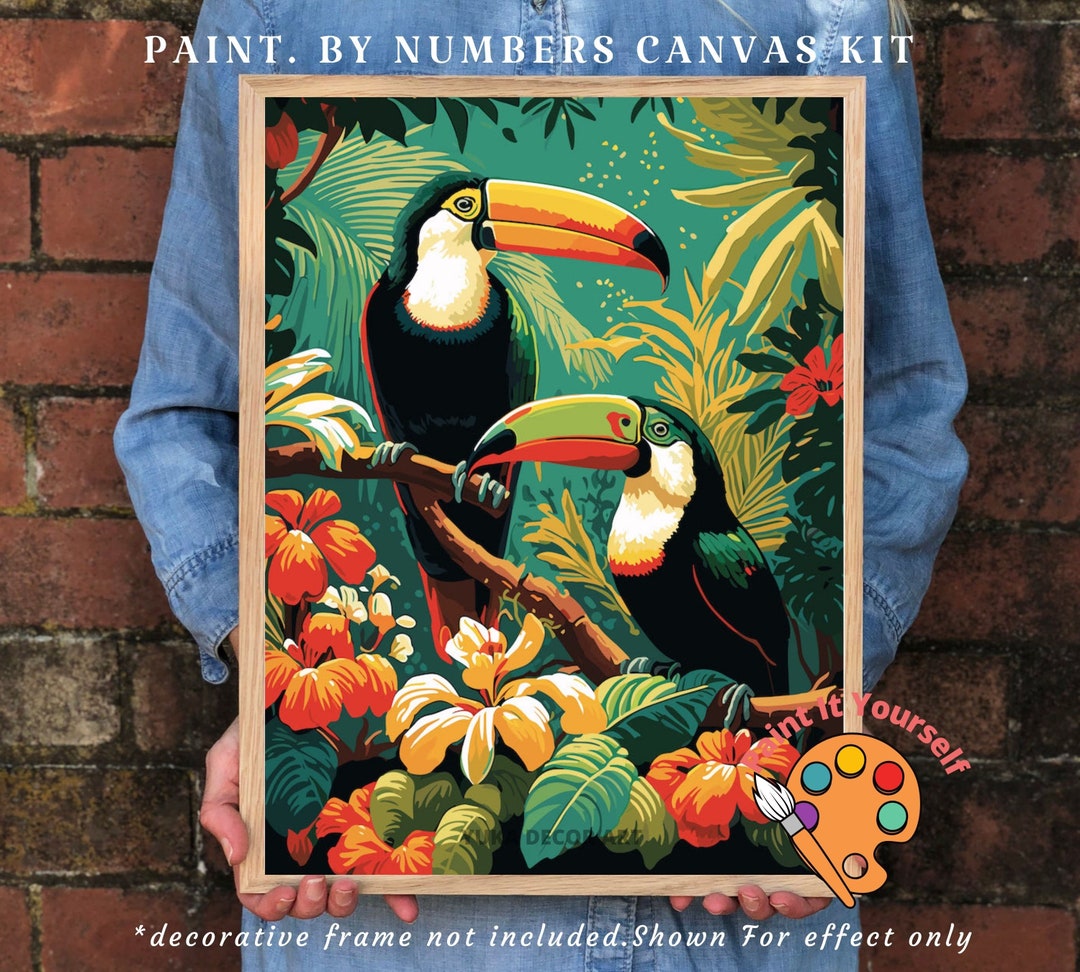 Bird Paint by Number Kit Adult for Garden Lover Easy DIY Beginners ...