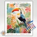 Toucan Bird Paint by Numbers Kit - Watercolor Art, DIY Craft - Etsy