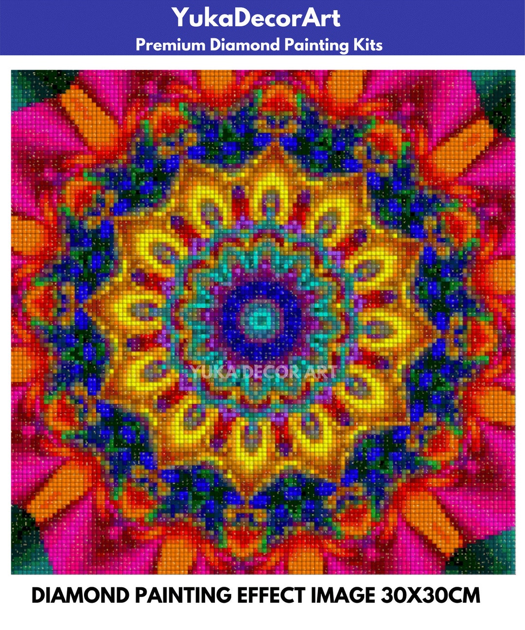 Mandala Designs Kaleidscope Patterns 5D Full Drill Diamond Painting ...