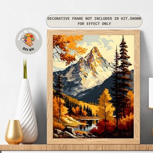Mountain PAINT by NUMBERS Kit for Adults Mountains Nature Landscape ...