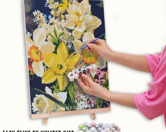 Spring Flowers Paint by Number Kit Adult, Floral Still Life Painting ...