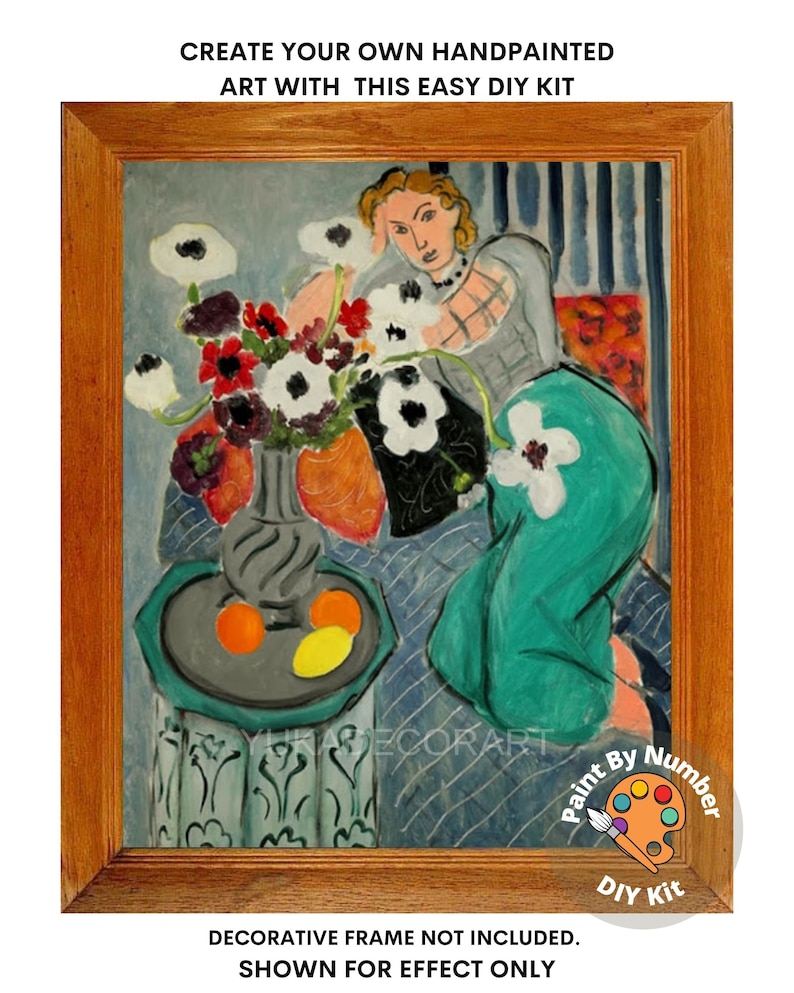 Henri Matisse PAINT by NUMBER Kit for Adults , Woman on Couch,easy ...