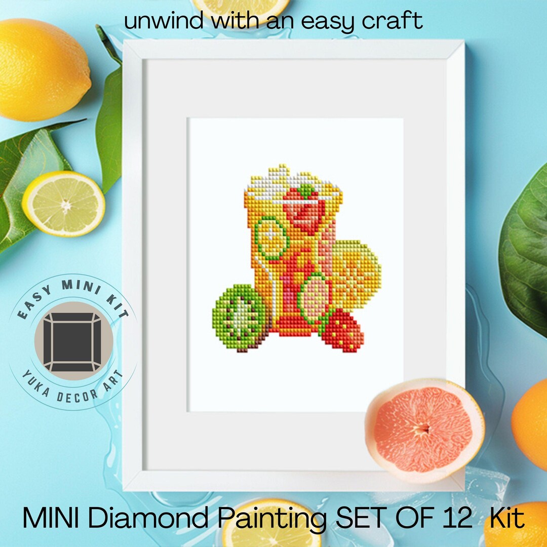 MINI Diamond Painting Bundle - Set of 12 Each 5.7" X 7" | DIY Diamond ...