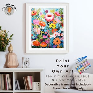 Wild Flowers PAINT by NUMBERS Kit Adults spring Garden Floral DIY ...