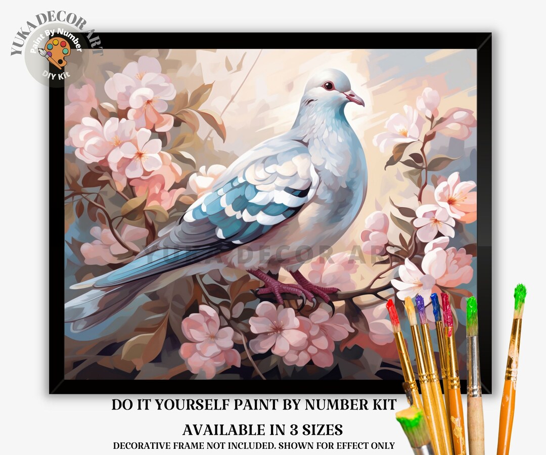 Bird PAINT by NUMBER Kit Kids Adult Painting DIY by Numbers Craft Set ...