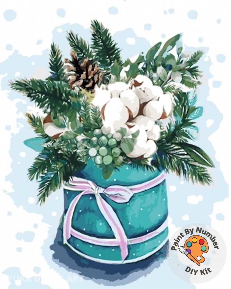 Floral Paint by Number Kit Adult Flowers Still Life | Etsy