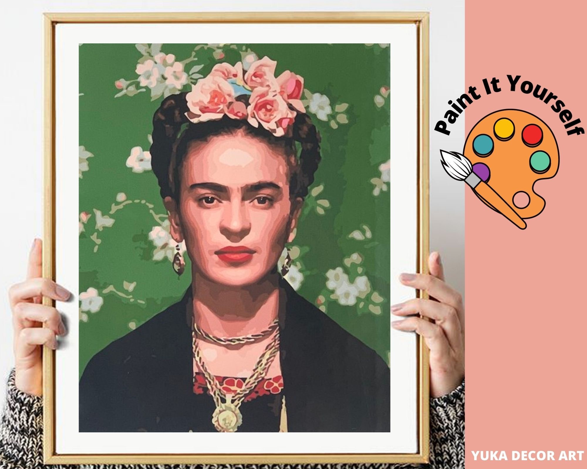 Frida Kahlo PAINT by NUMBERS DIY Kit for Adults mexican Diy - Etsy UK