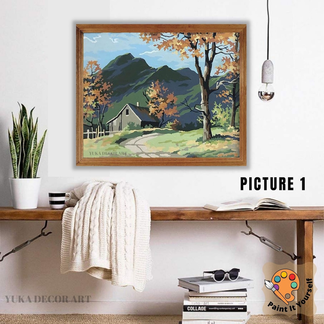Vintage Style PAINT by NUMBER Kit Adult Stream River - Etsy