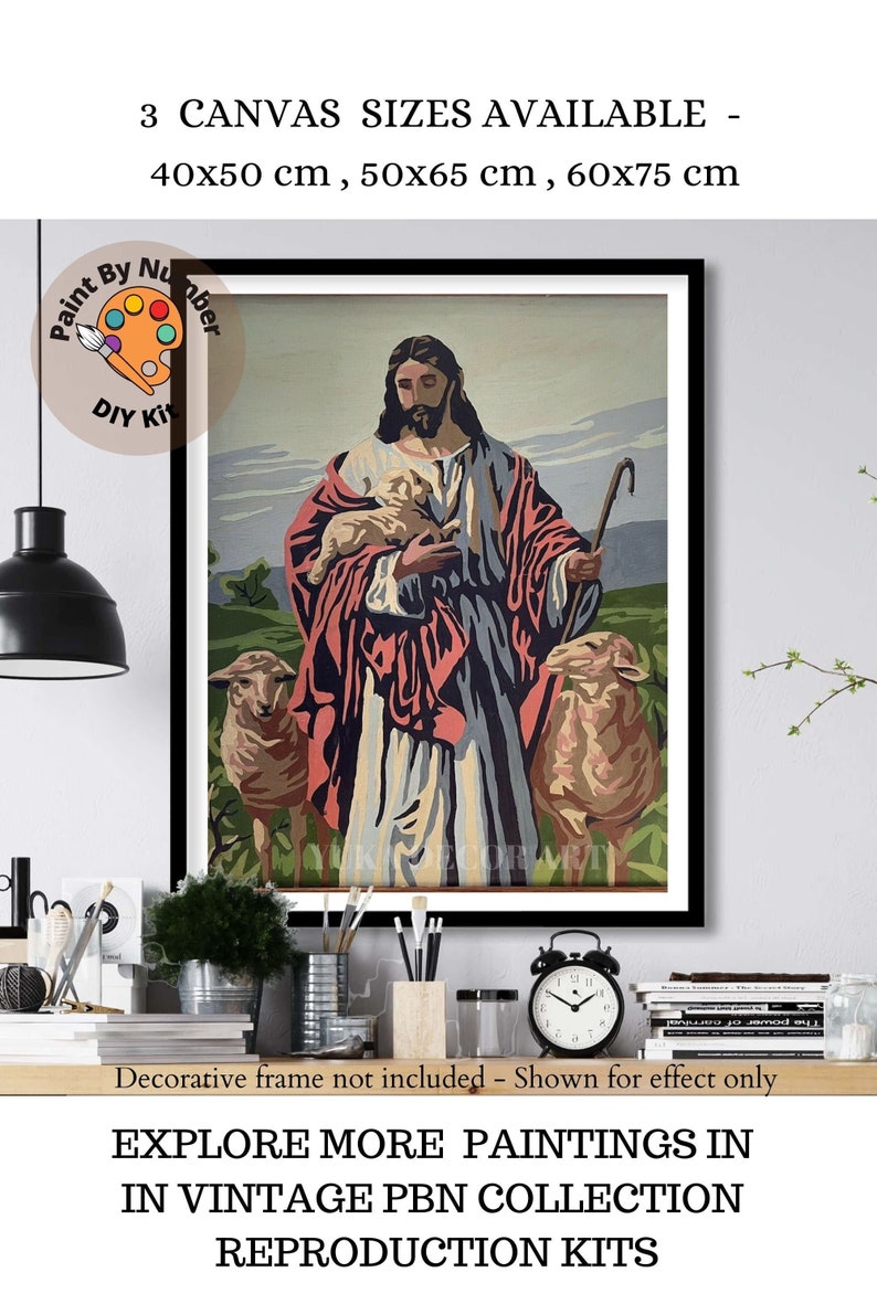 Jesus Christ PAINT by NUMBER Kit for Adults Shepherd King - Etsy